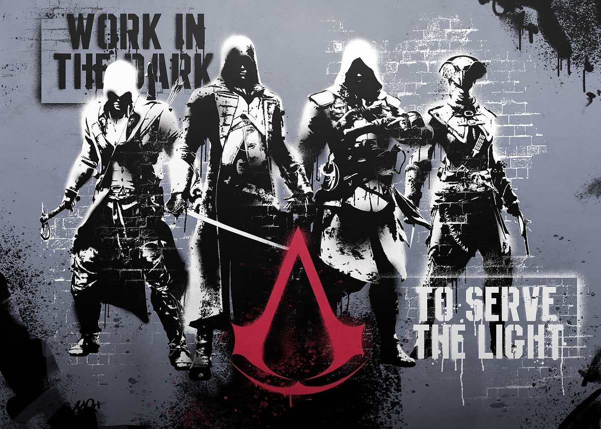 'Assassins: Work in the Dark' Poster, picture, metal print, paint by ...