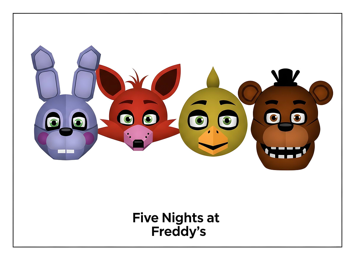 'Five Nights at Freddy's Characters' Poster, picture, metal print ...