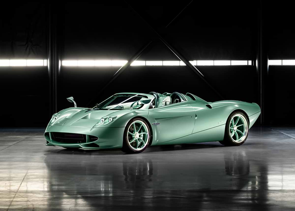 'Mint Green Pagani Roadster' Poster, picture, metal print, paint by ...