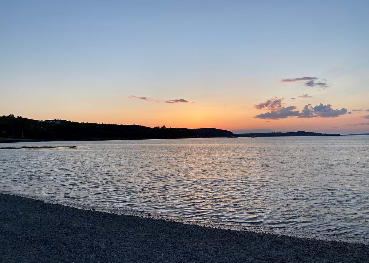 'Sunset over Bar Harbor' Poster, picture, metal print, paint by ...