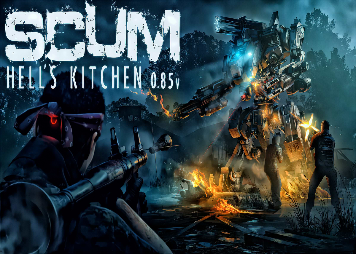 'SCUM Hell's Kitchen Game Cover' Poster, picture, metal print, paint by ...