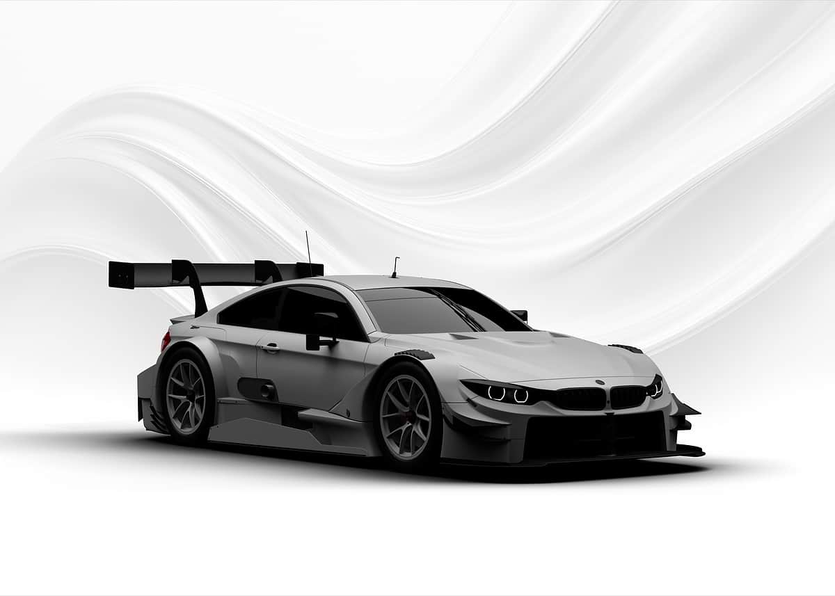 'BMW M4 DTM 2015 Race Car - White - front' Poster, picture, metal print ...