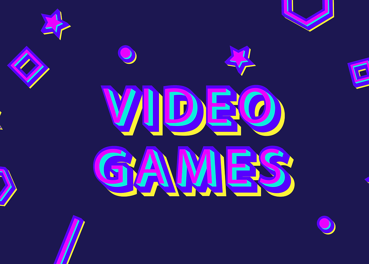 'Video Games Colorful Graphic Design' Poster, picture, metal print ...