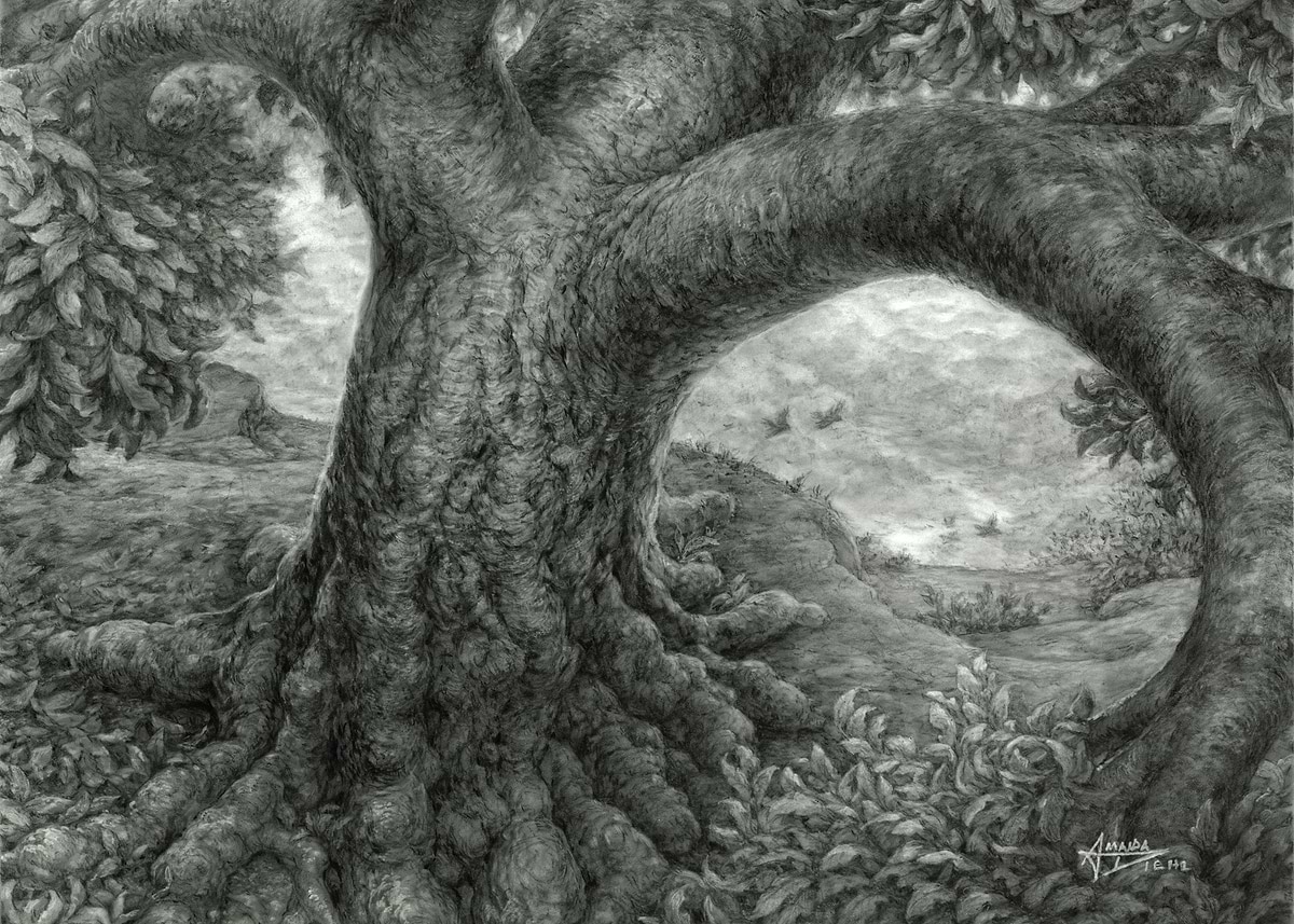 'Embracing Risk Tree' Poster, picture, metal print, paint by Amanda ...