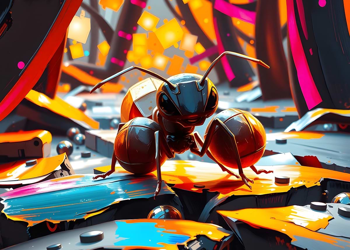 'Abstract Ant Illustration' Poster, picture, metal print, paint by ...