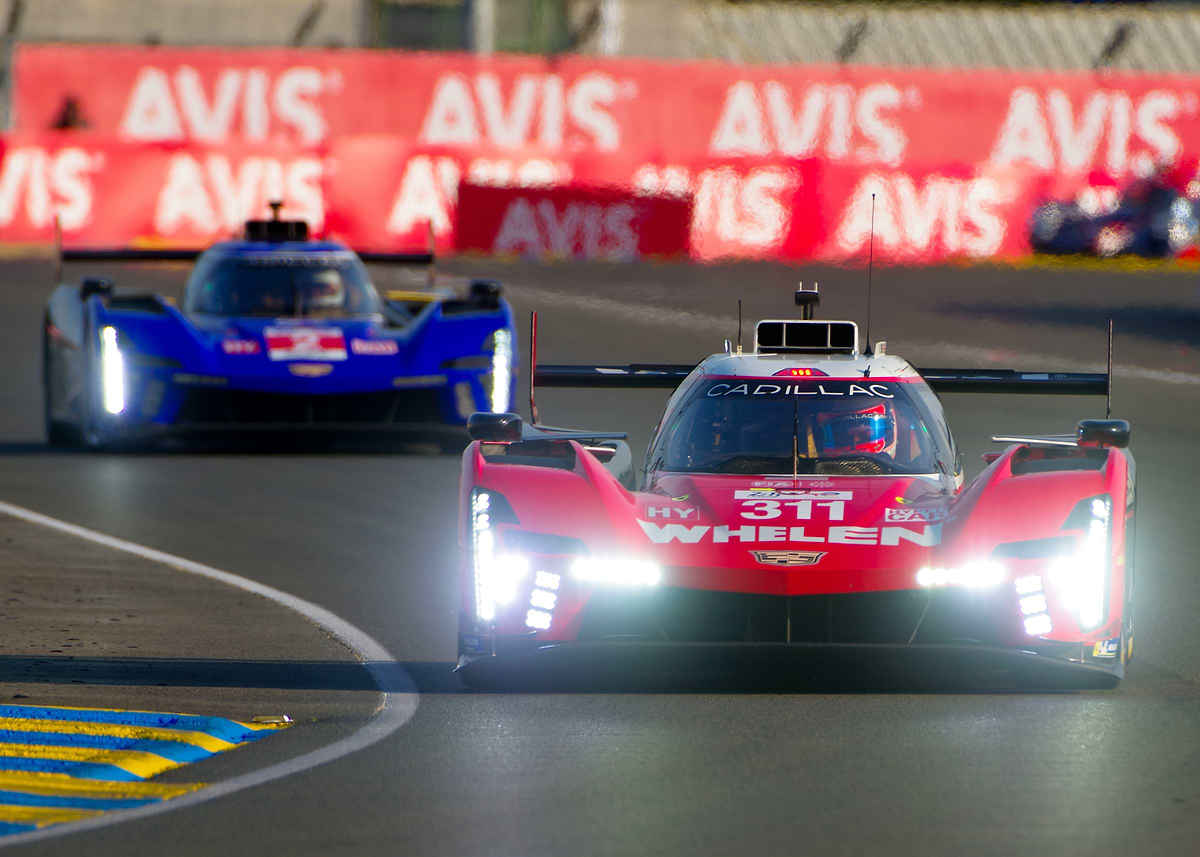'Cadillac Racing Car on Track' Poster, picture, metal print, paint by ...
