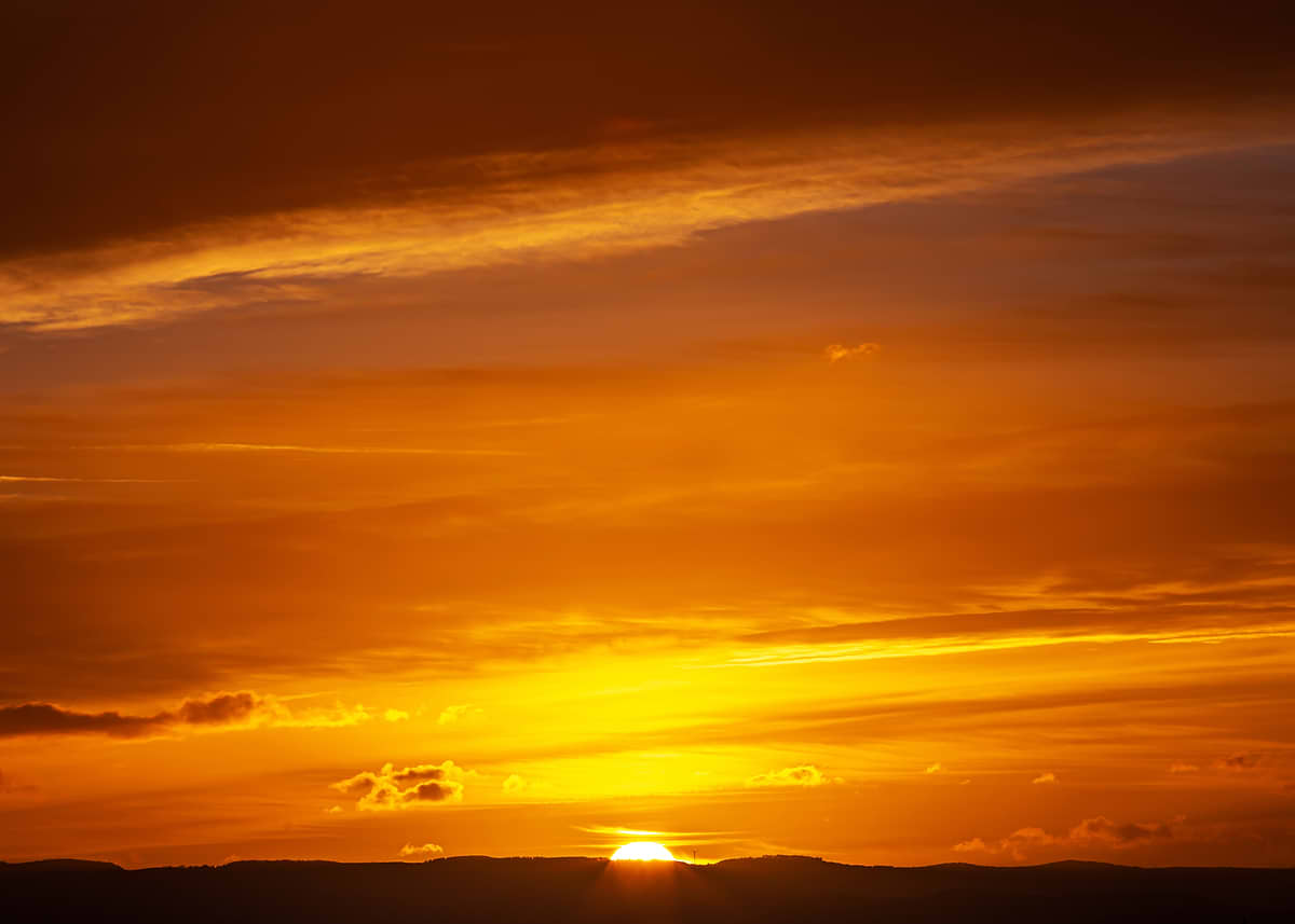'Golden Sunset Sky' Poster, picture, metal print, paint by 1STunning ...