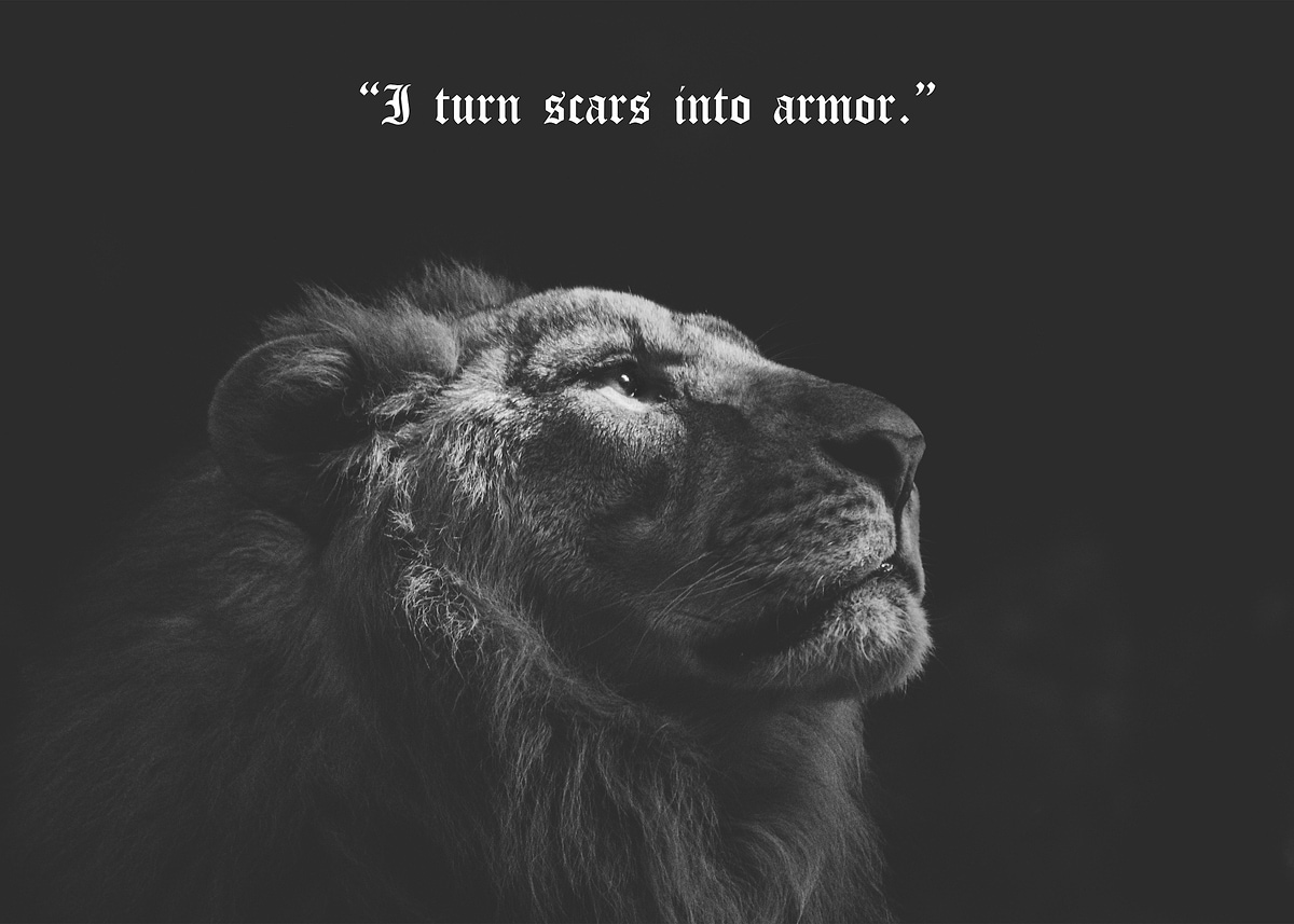 'I turn scars into armor' Poster, picture, metal print, paint by dwopp ...