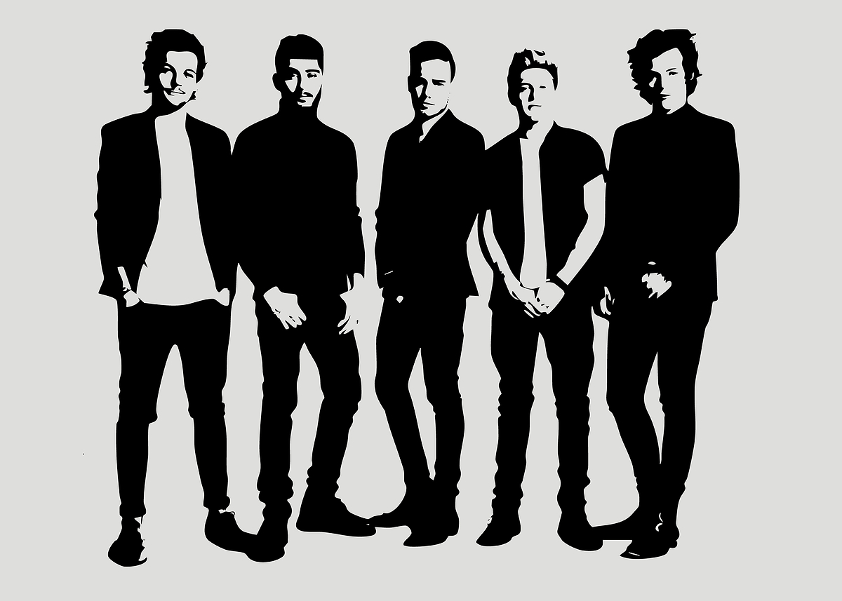 'One Direction Silhouette' Poster, picture, metal print, paint by 甘やかされ ...