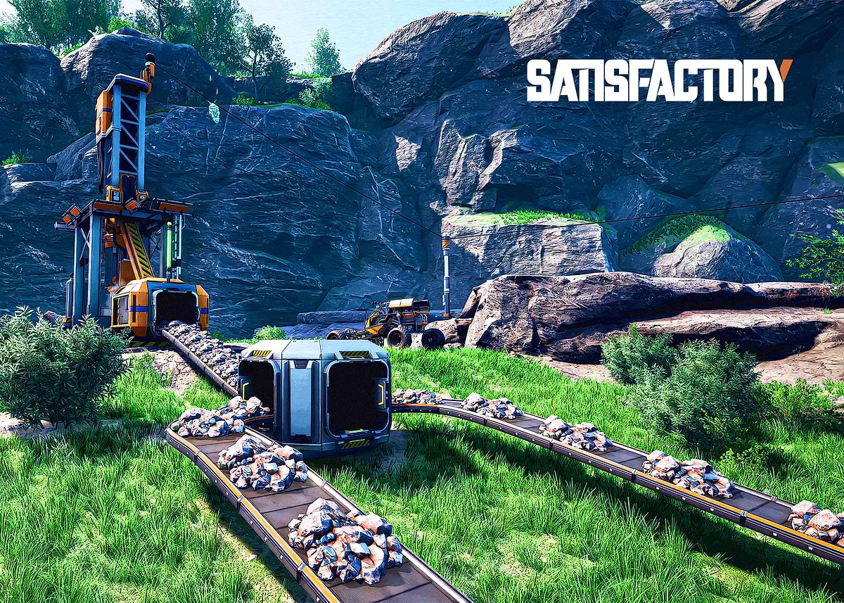 'Satisfactory Game Mining Operation' Poster, picture, metal print ...