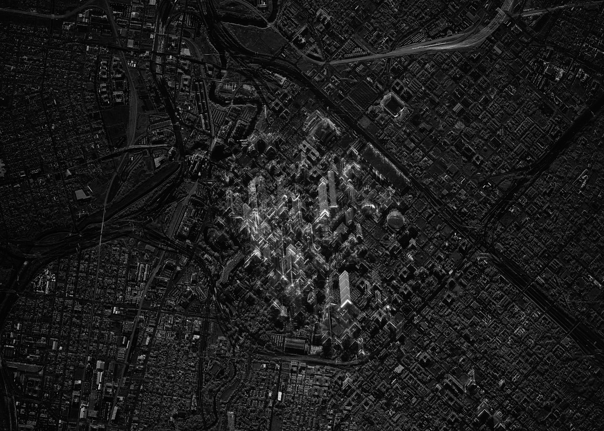 'Houston TX Satellite Image' Poster, picture, metal print, paint by ...