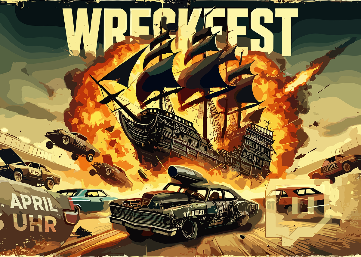 'Wreckfest: Cars and Chaos' Poster, picture, metal print, paint by ...