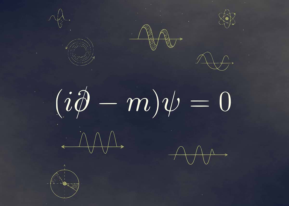'Dirac Equation on Dark Background' Poster, picture, metal print, paint ...