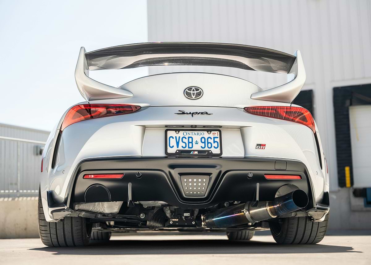 'White Toyota Supra Rear View' Poster, picture, metal print, paint by ...