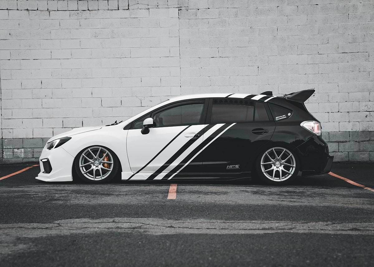 'Car Two-Tone Subaru WRX Hatchback' Poster, picture, metal print, paint ...