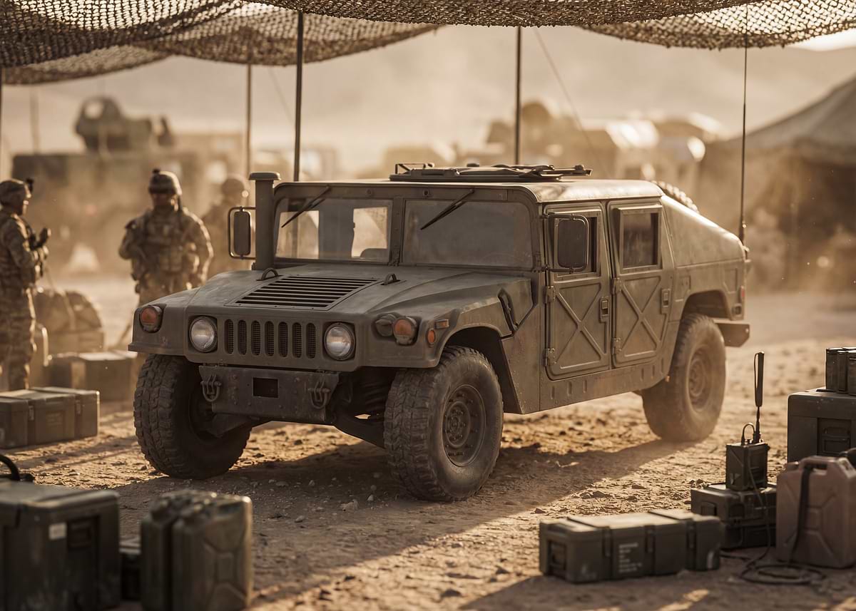 'Military Humvee in Desert Environment' Poster, picture, metal print ...