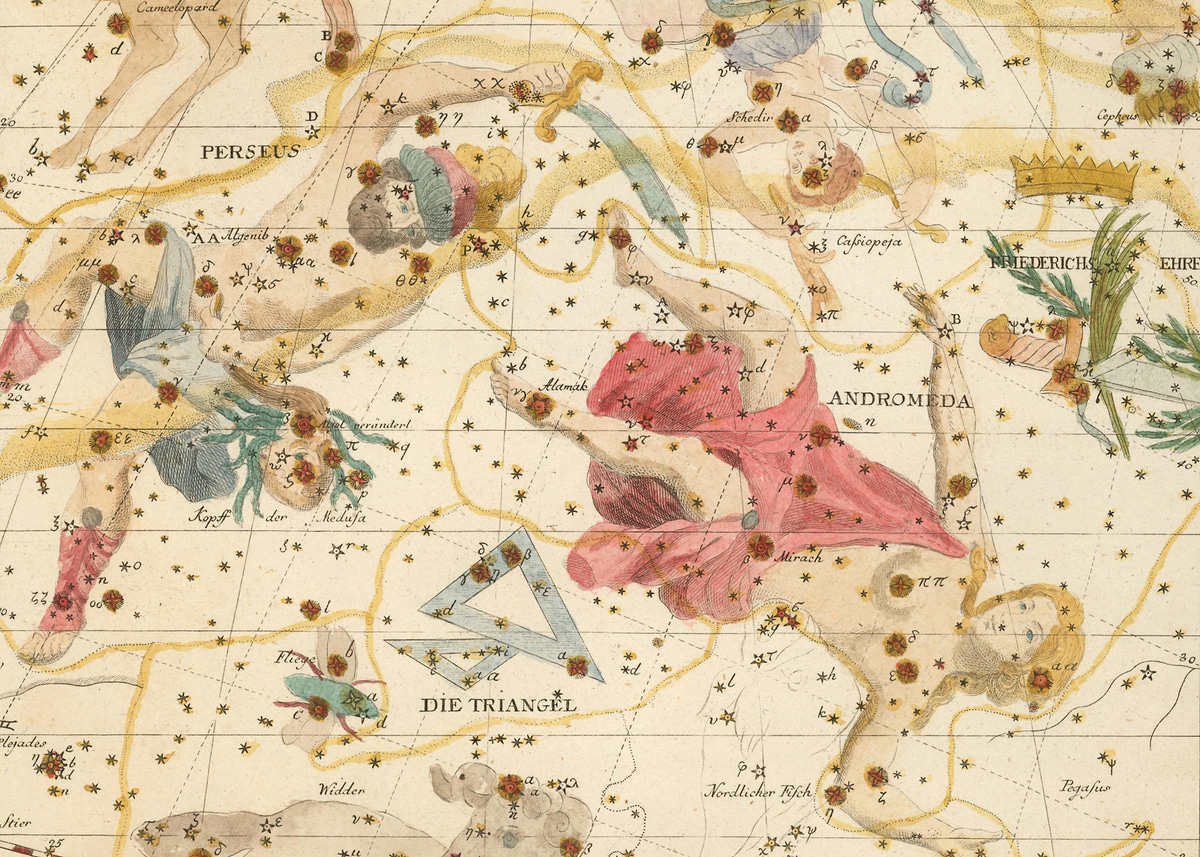 'Antique Constellation Map: Perseus and Andromeda' Poster, picture ...