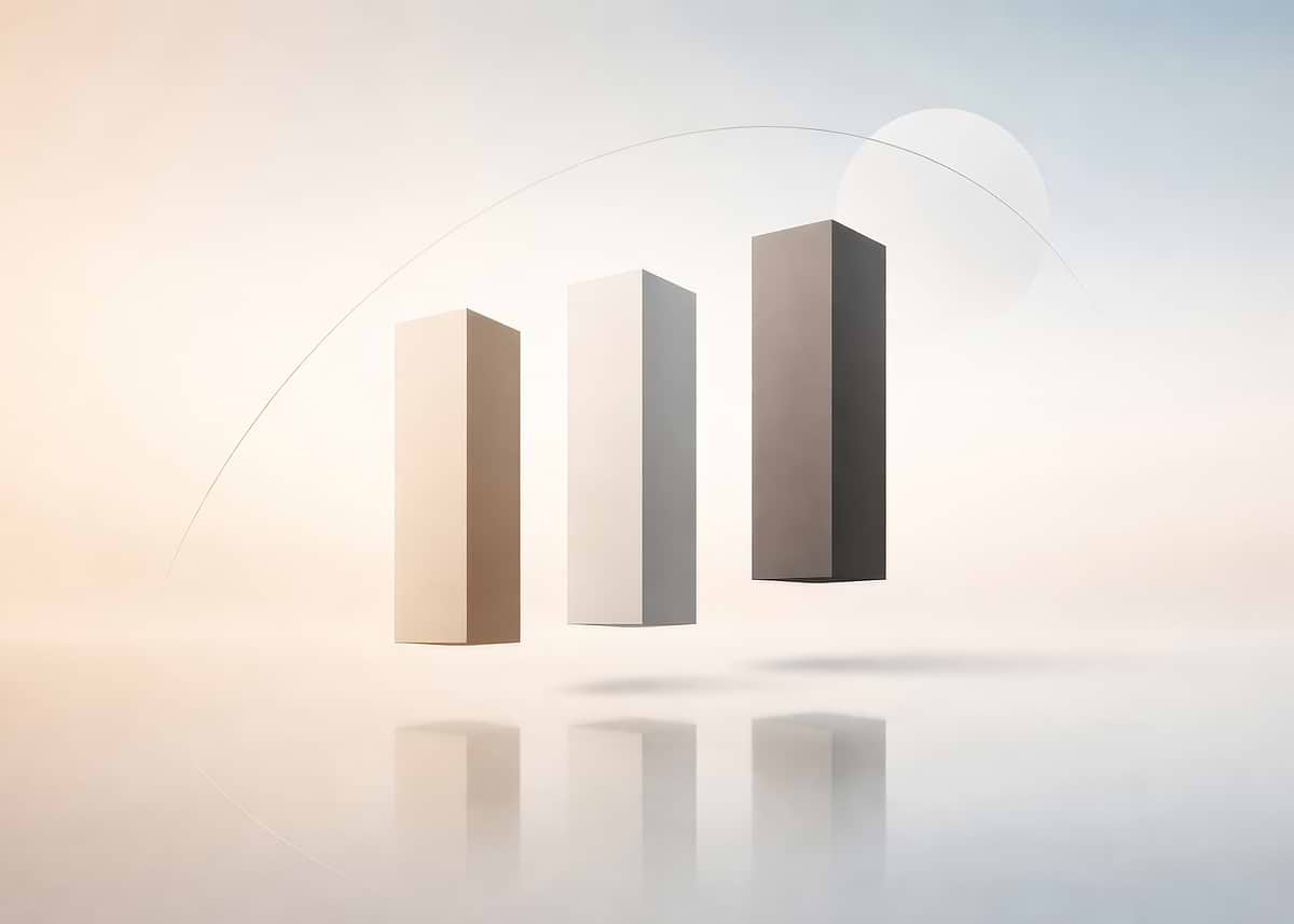 'Abstract Minimalist Columns with Reflection' Poster, picture, metal ...