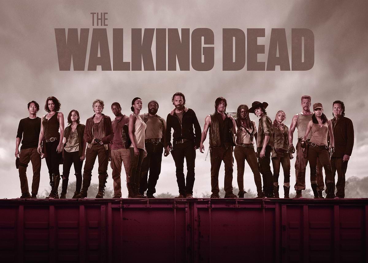 'The Walking Dead Cast Poster' Poster, picture, metal print, paint by ...