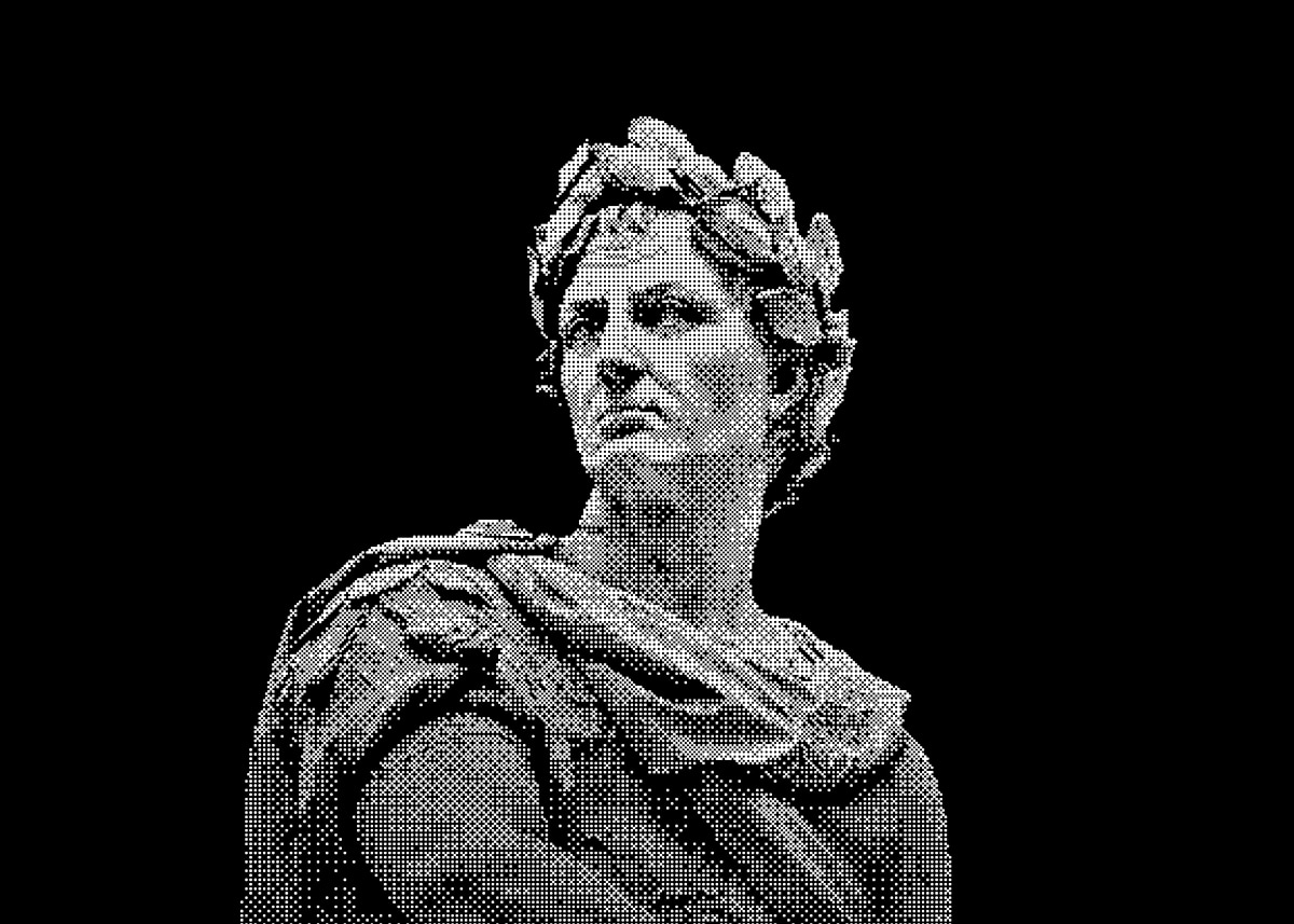 'Caesar Statue Pixel Art' Poster, picture, metal print, paint by bang16 ...