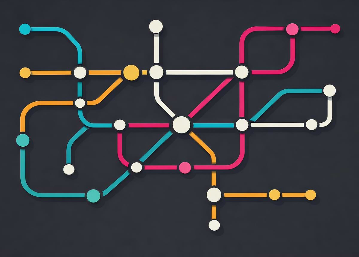 'Abstract Subway Map Illustration' Poster, picture, metal print, paint ...