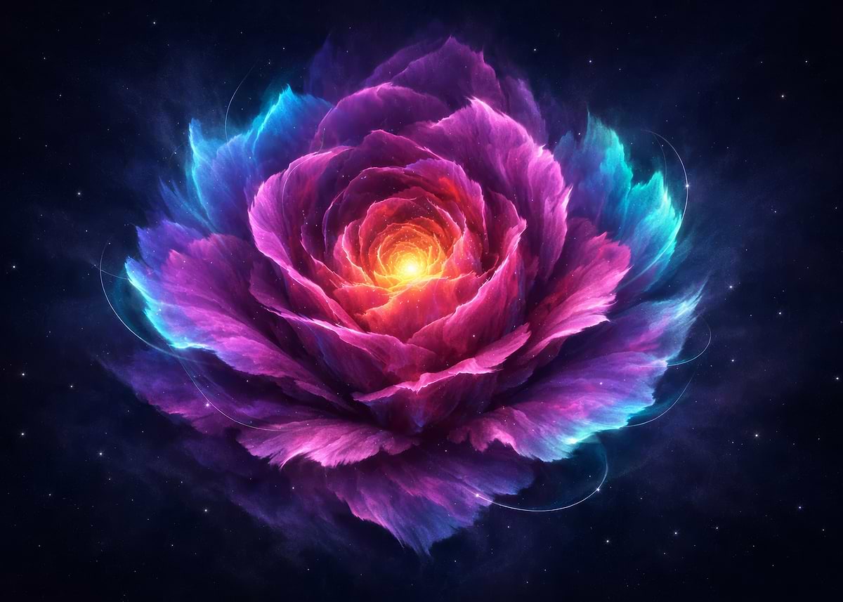 'Cosmic Flower Nebula' Poster, picture, metal print, paint by BINEDITS ...
