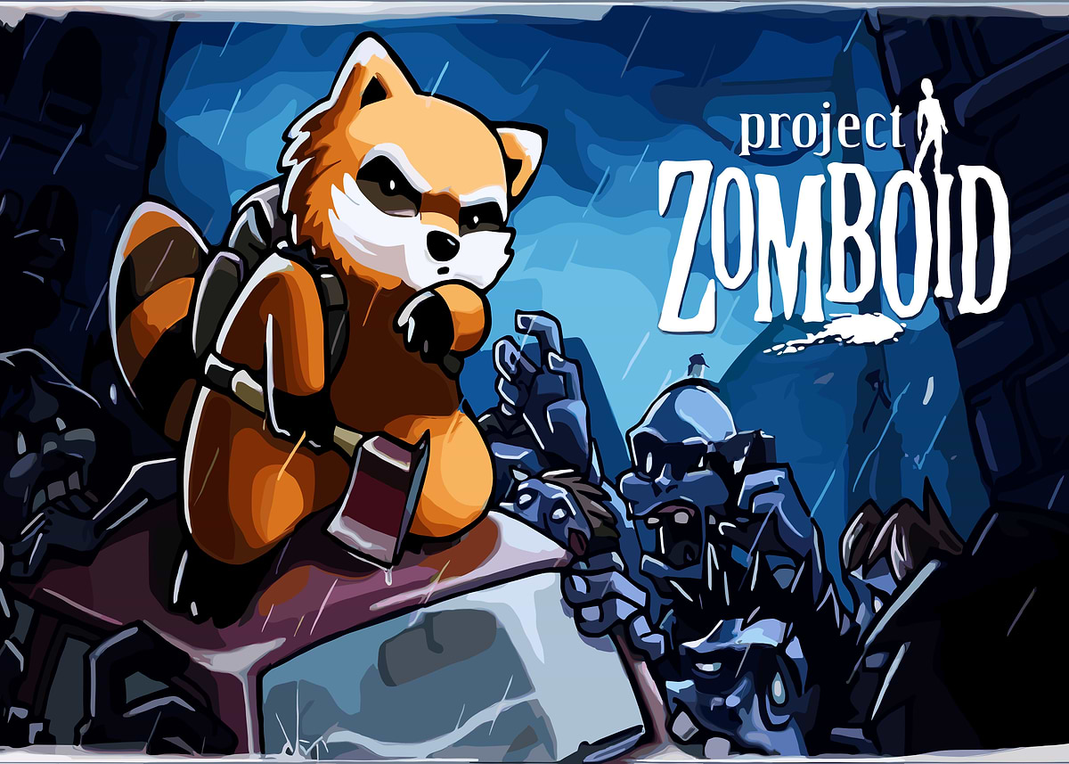 'Project Zomboid Raccoon Character Art' Poster, picture, metal print ...