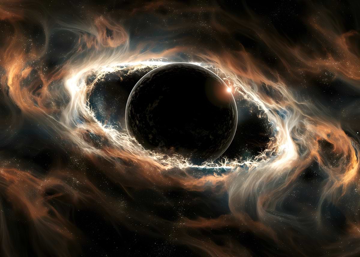 'Destructive Black Hole' Poster, picture, metal print, paint by ...