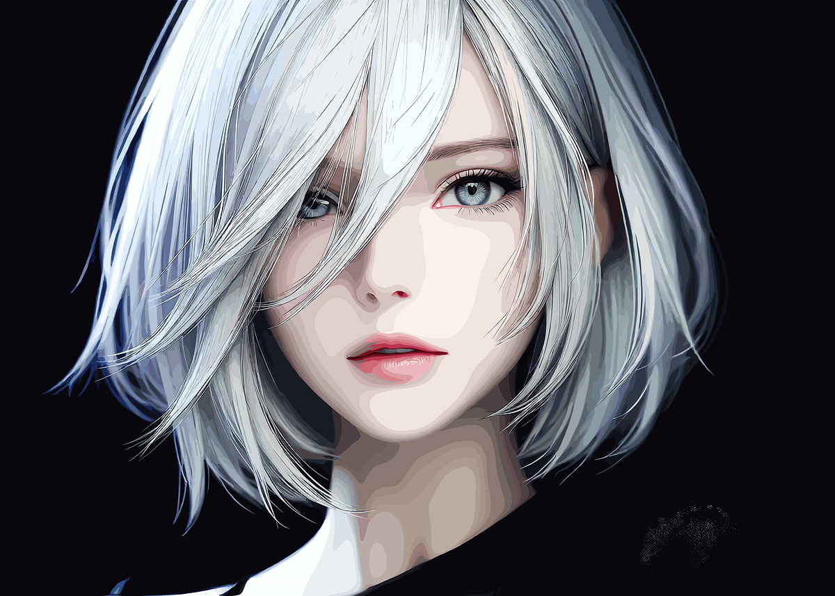 '2b automata' Poster, picture, metal print, paint by zakuro | Displate