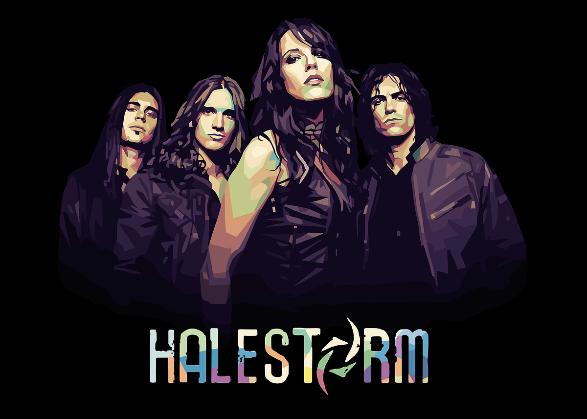 'Halestorm Band Portrait' Poster, picture, metal print, paint by Zee ...