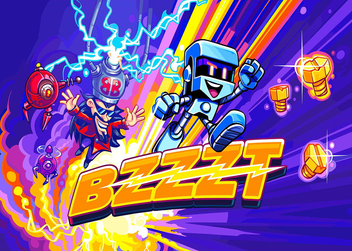 'BZZZT Robot Game Art' Poster, picture, metal print, paint by Lapak ...