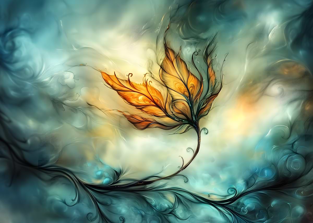'Ethereal Floral Fantasy Art' Poster, picture, metal print, paint by ...