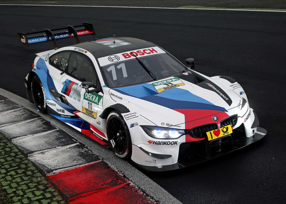 'BMW M4 DTM Race Car on Track' Poster, picture, metal print, paint by ...
