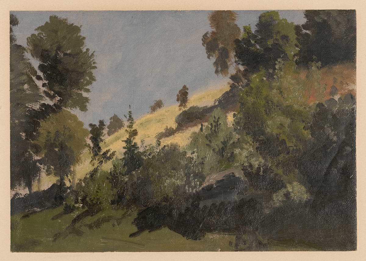 'Impressionistic Landscape Painting of a Hillside' Poster, picture ...