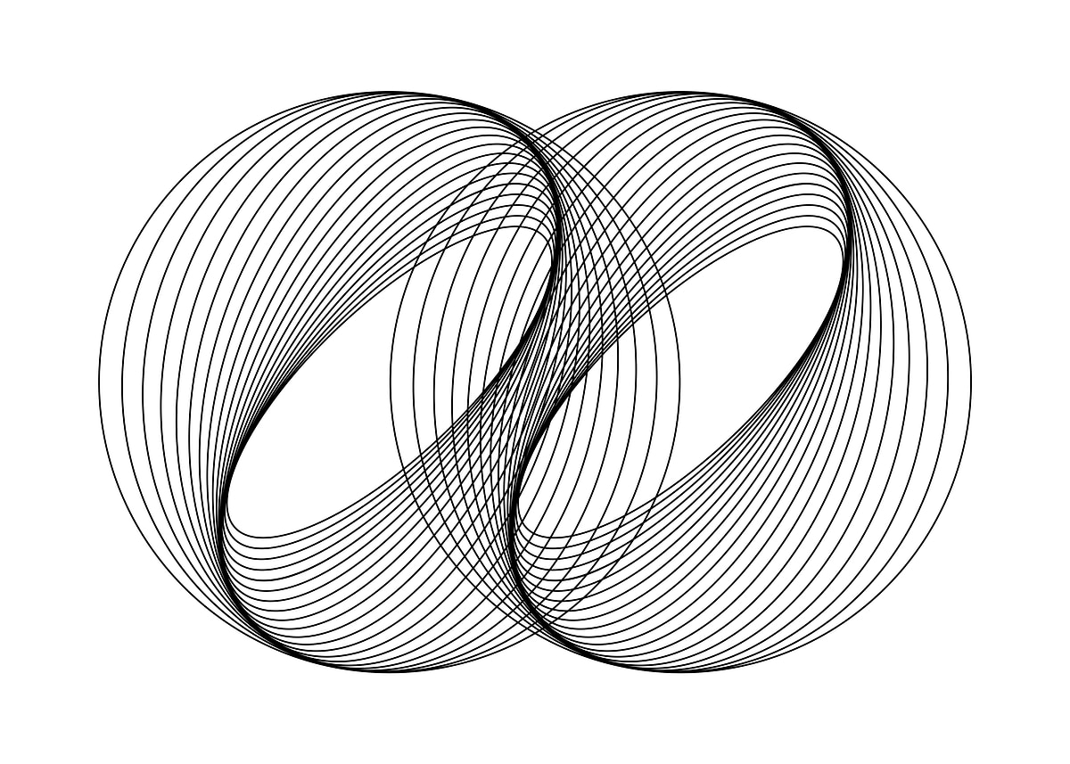 'Interlocking Elliptical Orbits' Poster, picture, metal print, paint by ...