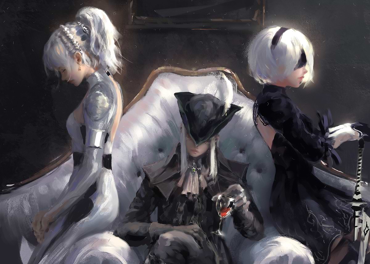'Nier Automata 2B' Poster, picture, metal print, paint by Knight Art ...