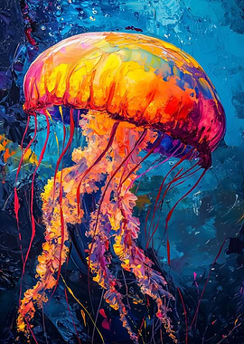 Abstract Jellyfish Paintings