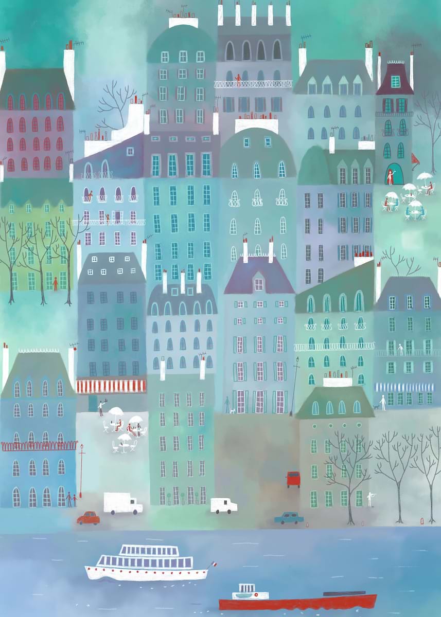 'Paris Blues Painting' Poster, picture, metal print, paint by Nic ...