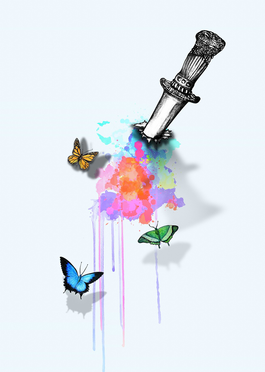 'Bleed Rainbow' Poster, picture, metal print, paint by Nidya Wibowo ...