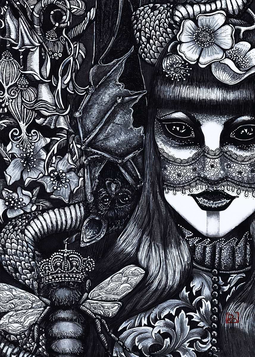 'Nightshade' Poster, picture, metal print, paint by Rosemary Scott ...