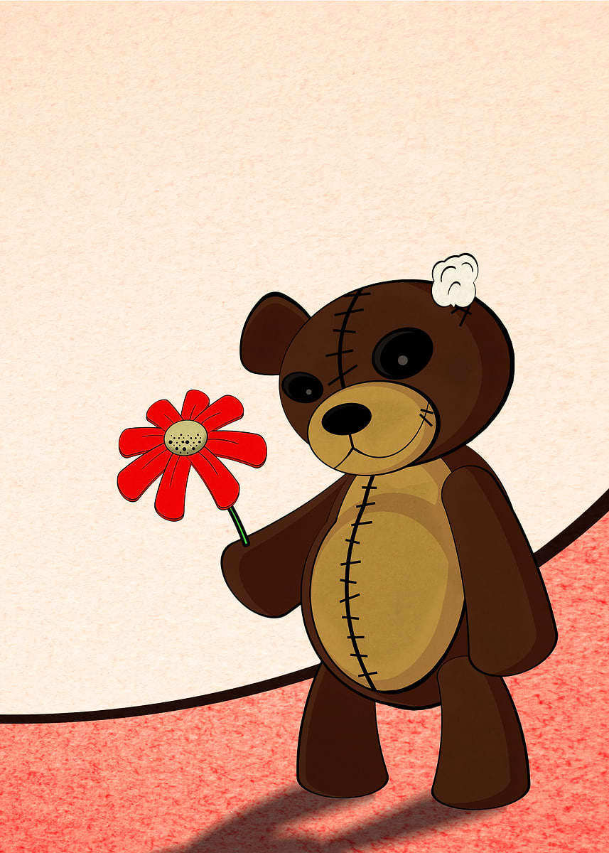 'Sweet Teddy' Poster, picture, metal print, paint by Nicklas Gustafsson ...
