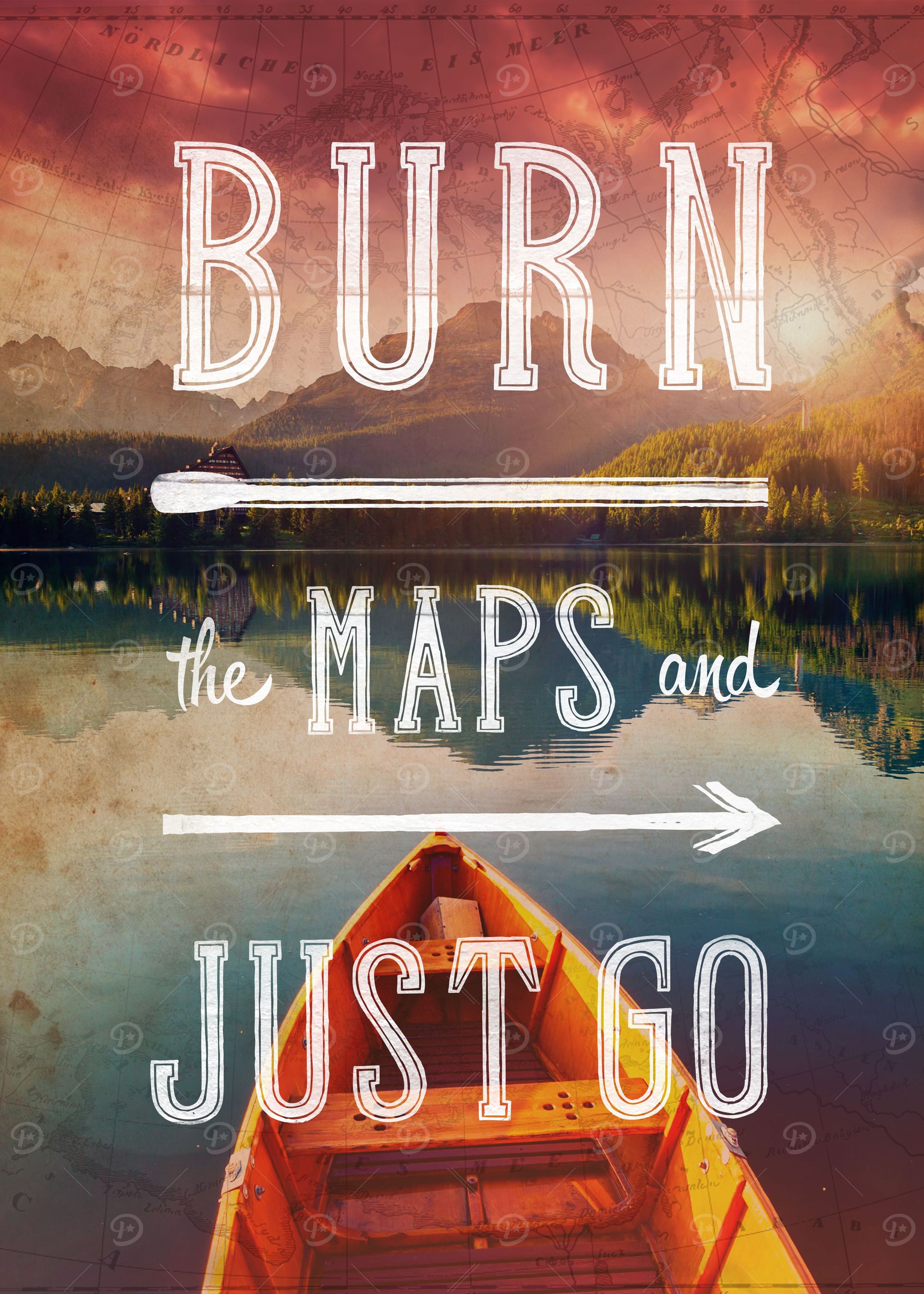 'Burn the Maps 2' Poster, picture, metal print, paint by Grant Shepley ...