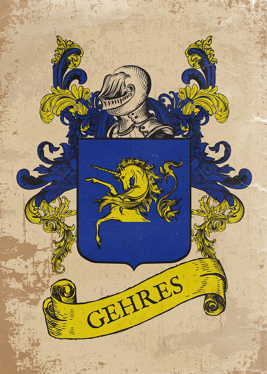 'Gehres Coat of Arms (Germany)' Poster, picture, metal print, paint by ...