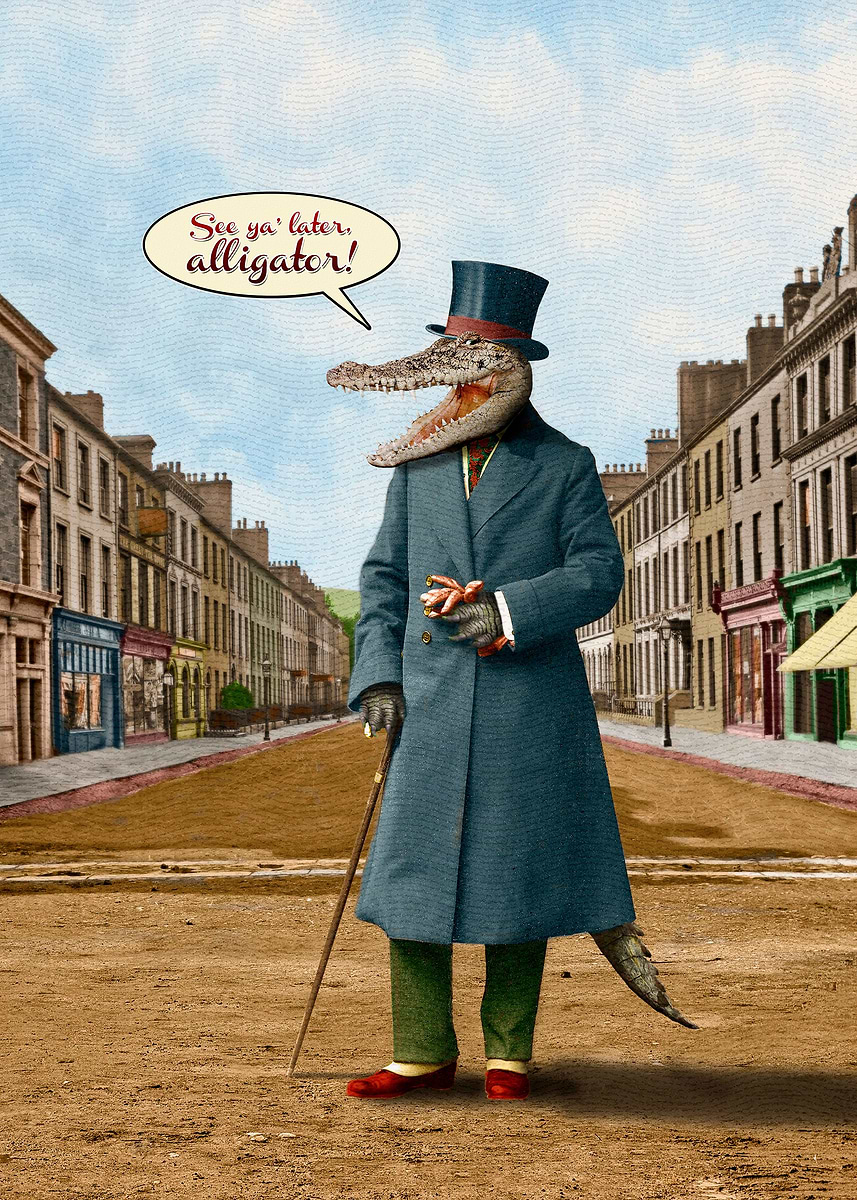 'See Ya Later, Alligator!' Poster, picture, metal print, paint by Peter ...