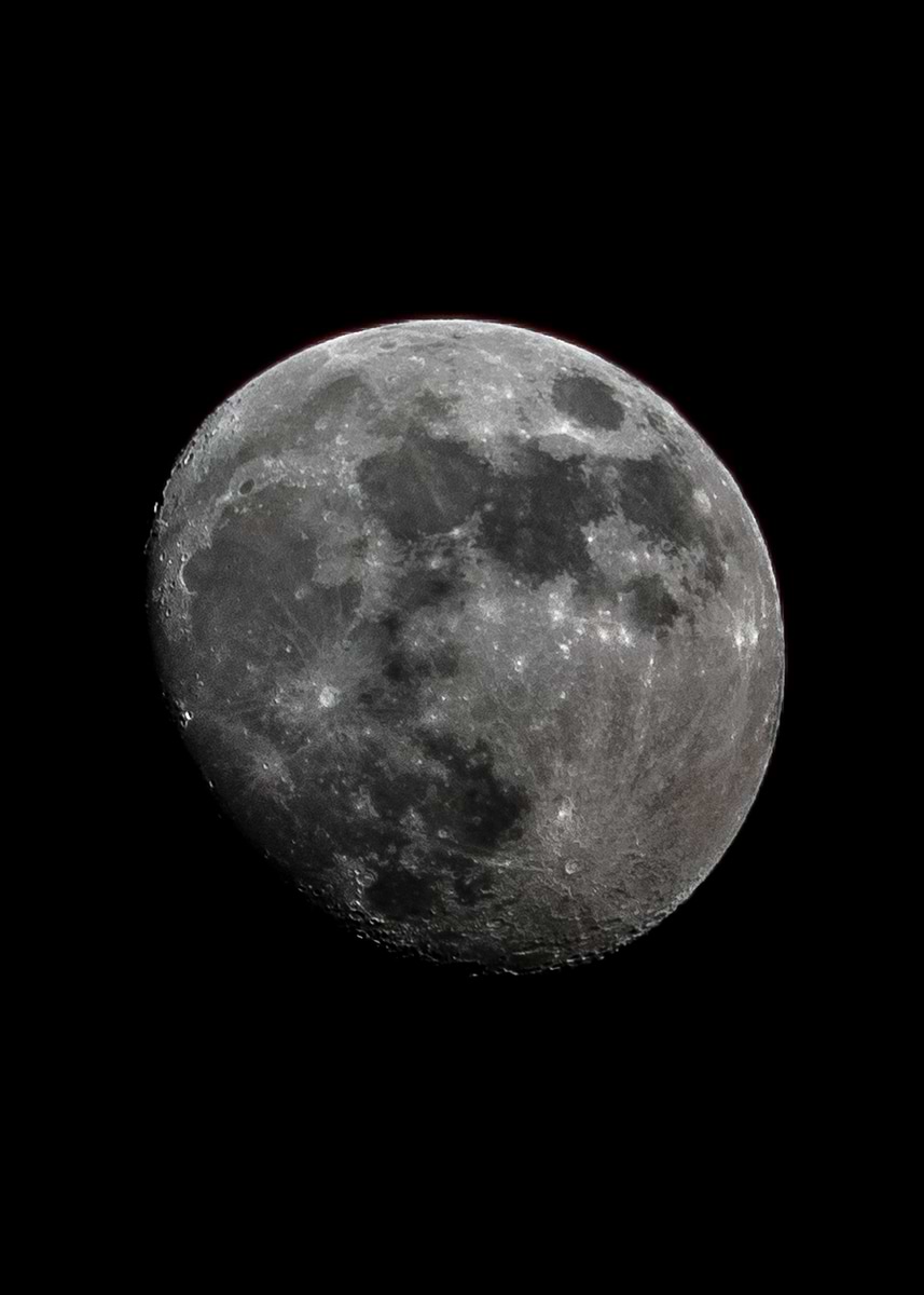 'Moon of April 30th Waxing Gibbous 90% Illuminated' Poster, picture ...