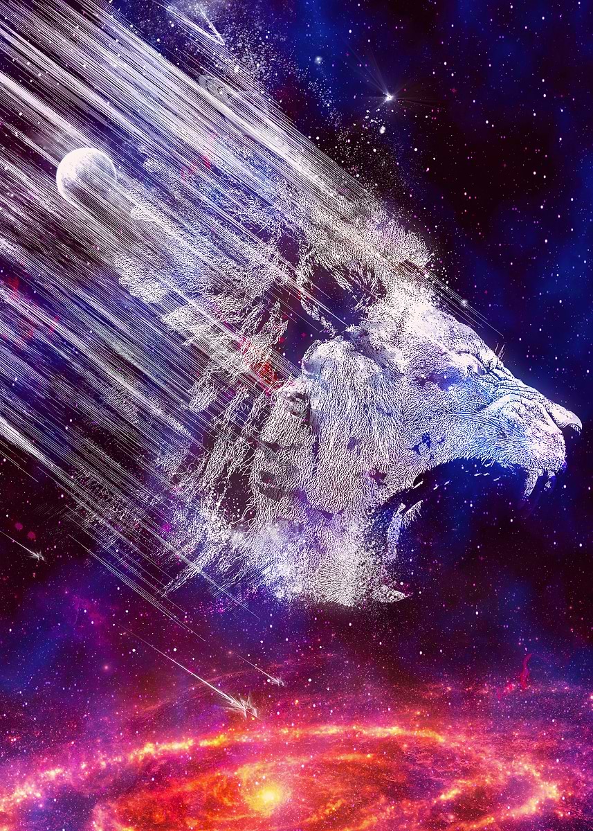 'Cosmic Hunter' Poster, picture, metal print, paint by Naked Monkey ...