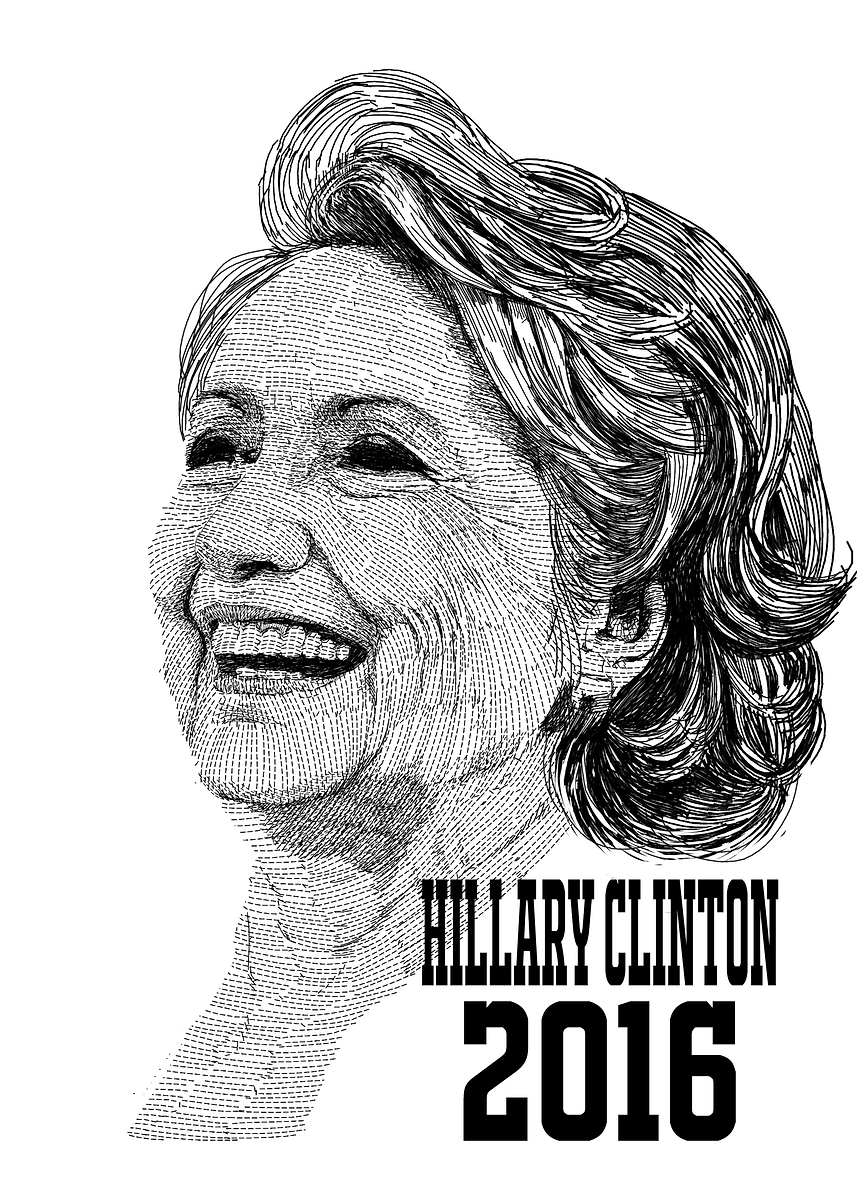 'Hillary Clinton' Poster, picture, metal print, paint by Tofan ...