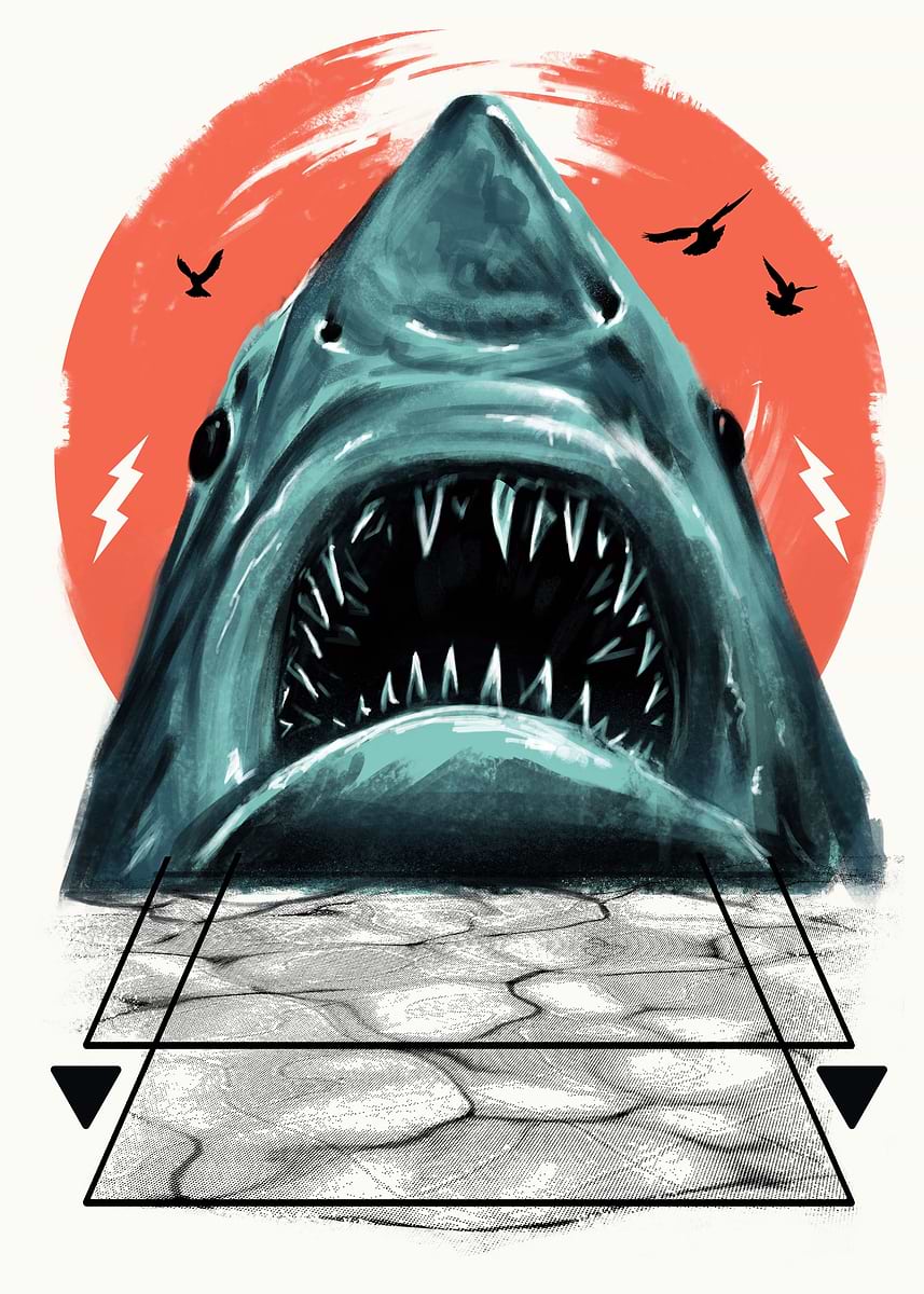 'Sharkster' Poster, picture, metal print, paint by vp trinidad | Displate