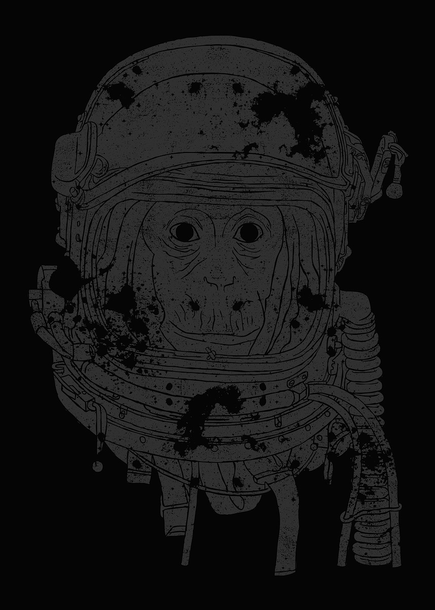 'Cosmic Ape' Poster, picture, metal print, paint by Erik Sandi Satresa ...
