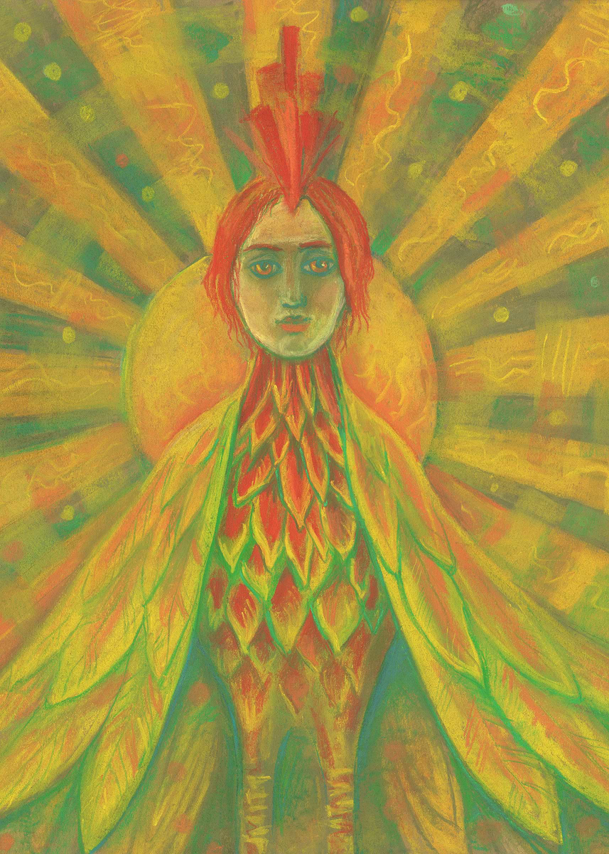 'Phoenix / Sun Bird ' Poster, picture, metal print, paint by Julia ...